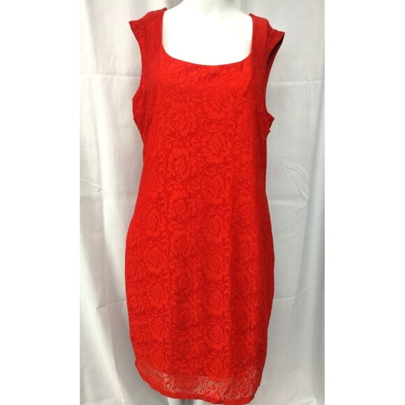 Metaphor | Dresses | Metaphor Womens Red Dressknee Lengthsheath Sizexl ...